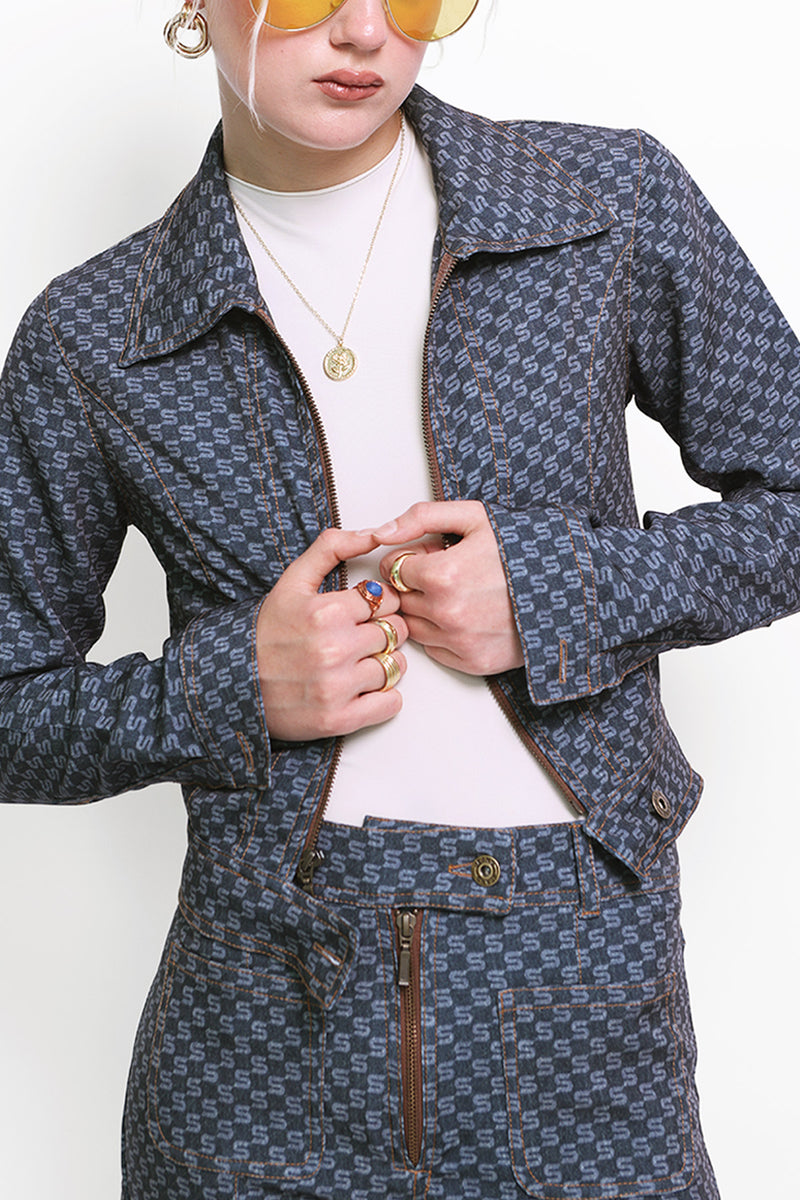 Monogram Pants in Denim– Seasonal